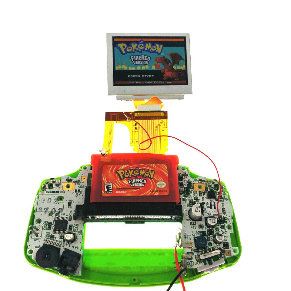 Night Light Clear Green Game Boy Advance GBA Console AGS-101 Backlight ...