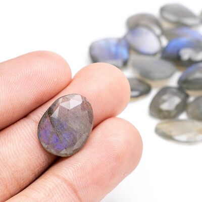 20 Ctw Labradorite Blue Flash Mix Rose Cut 5pcs Loose Gemstone ...