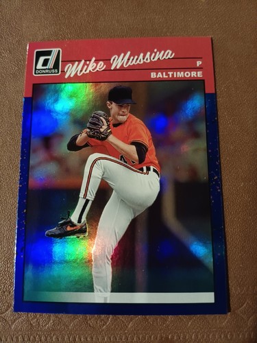 2023 MIKE MUSSINA DONRUSS BLUE FOIL BASEBALL CARD #274 MOOSE ORIOLES NY ...