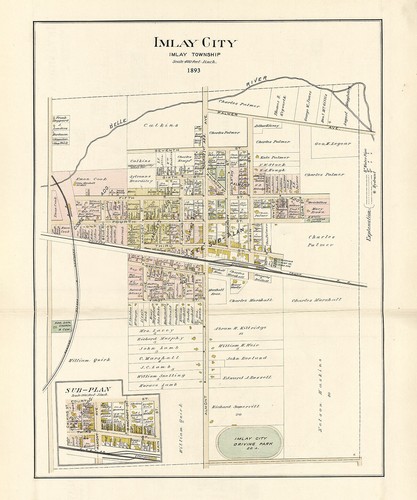 1893 Map of Imlay City Lapeer County Michigan | eBay