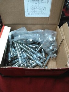 Box of 50 HILTI KB3 Kwik Bolt Expansion Anchor 282506 3/8 X 3" concrete ...