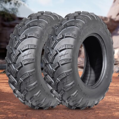 Set Of 2 25x8-12 ATV Mud Tires 25x8x12 UTV All Terrain 6Ply Heavy Duty ...