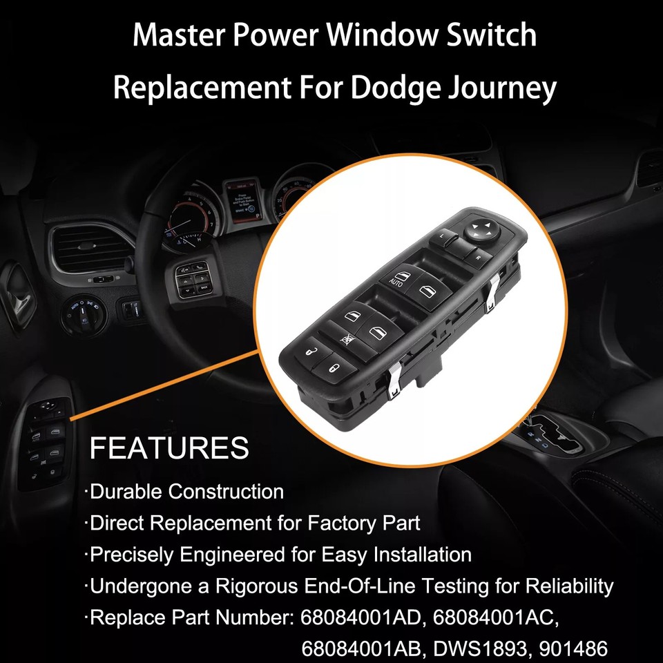 68084001AD Master Power Window Switch Driver Side LH For 2011-2016 ...