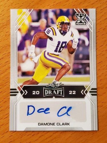 2022 Leaf Draft Rookie Autographs White #BADC1 Damone Clark LSU | eBay