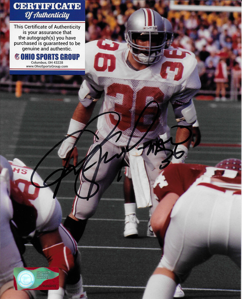 CHRIS SPIELMAN~ OSU Ohio State BUCKEYES FOOTBALLL HOF Autographed 8X10 ...