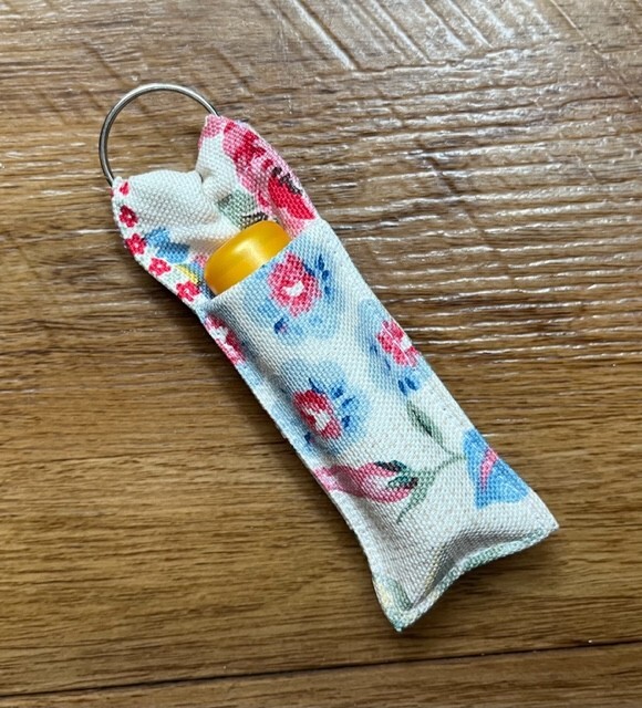 LIP BALM LIPSTICK KEYRING HOLDER (M) MADE USING CATH KIDSTON FABRIC BY ...