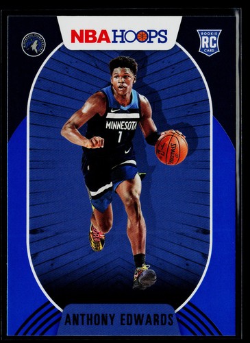 Anthony Edwards 2020-21 Hoops #216 Blue Minnesota Timberwolves Rookie ...
