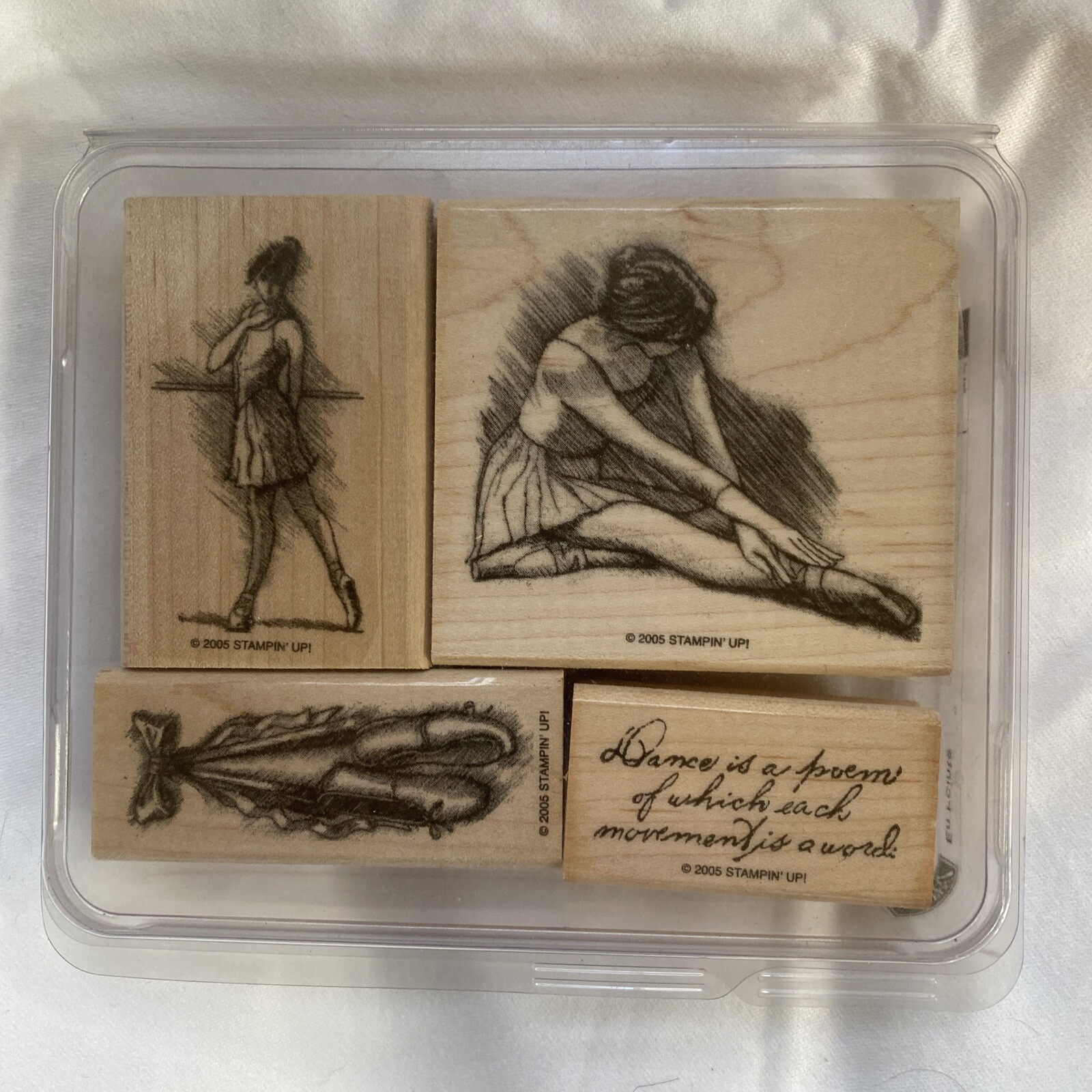 Stampin Up En Pointe Ballerina Girl Ballet Dancing Dance Rubber Stamps ...