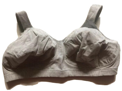 Playtex 18 Hour Ultimate Lift Bra US474C 42DD-GRAY-COTTON NEW- WIREFREE ...