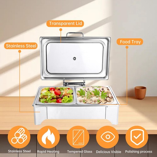 Electric Heating Chafing Dish Buffet Catering Stainless Steel Food ...