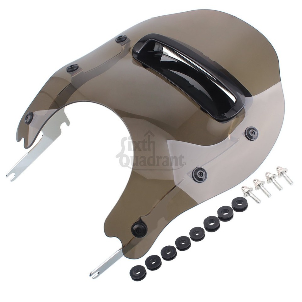 For Harley Road King Smoked Wind Splitter Vented Windshield Windscreen ...