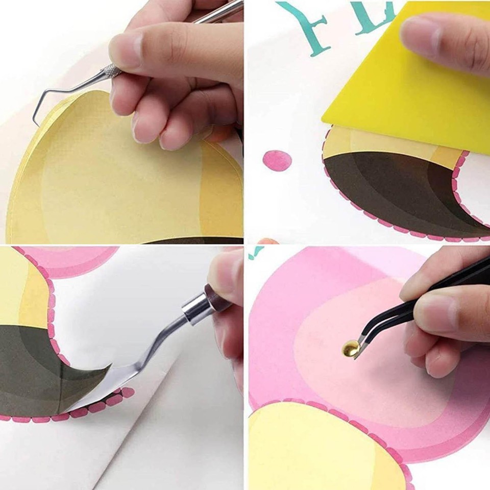 25Pcs Craft Weeding Cutter Tweezers Scrapbooking Tool for Lettering ...