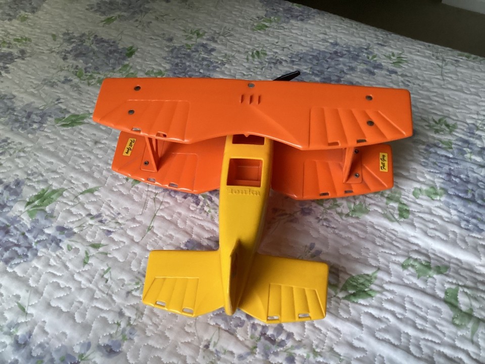 Vintage TONKA Fall Guy Stunt Biplane Airplane Works | eBay
