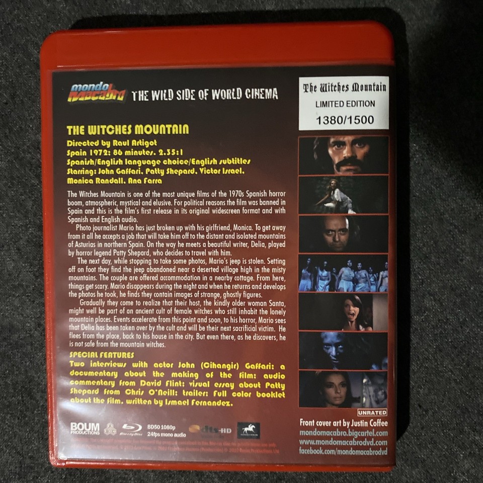 The Witches Mountain Blu ray rare Limited Ed red mondo macabro horror ...