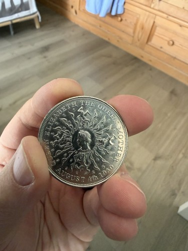 1980 August 4th £5 Pound Coin, Queen Elizabeth the Queen Mother 80th ...