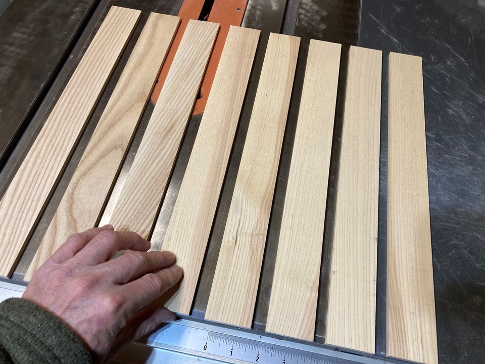 8 Thin Slats, White Ash, 1/4” X 1-3/4” X 16”. Message Us For Custom ...
