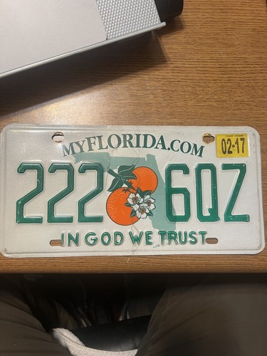 FLORIDA LICENSE PLATE REPEATING DIGITS NUMERS 222 | eBay