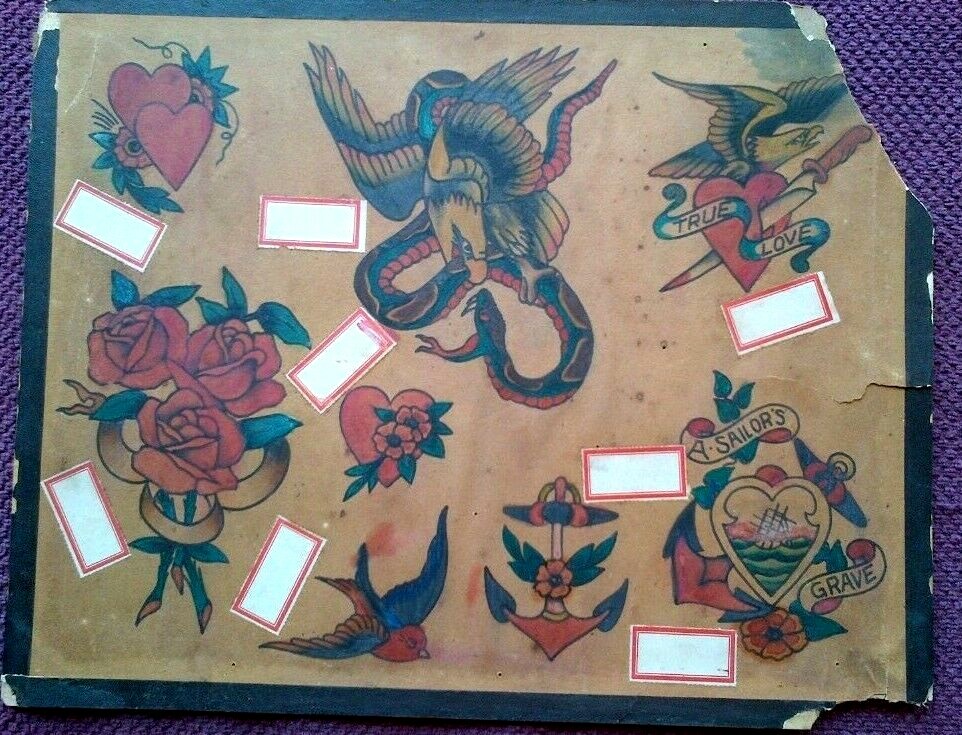 ACE HARLYN - LEGENDARY TATTOO PIONEER ORIGINAL 1940s VINTAGE FLASH ...