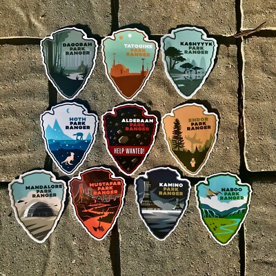 Star Wars National Park Ranger Sticker Set, Complete Set of 10! | eBay
