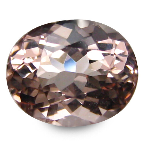 3.70Cts Pretty Natural Peach Morganite 11x9mm Oval Shape Brazil ...