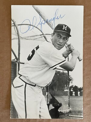 1962 AL SPANGLER Milwaukee Braves AUTOGRAPHED L.L. Cook Postcard ...