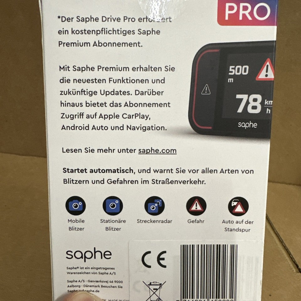 Saphe Drive Pro Speed Camera Detector with Colour Display CarPlay and ...