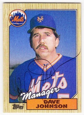 1987 Topps Dave Davey Johnson Auto New York Mets #543 | eBay