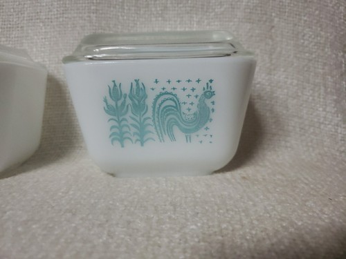 2 Vintage Pyrex 0501 AMISH BUTTERPRINT Refrigerator Dish w/Lid ...