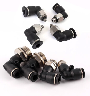 Pneumatic Push In Fitting Air Water Pipe - 90° Male Elbow Stud 3/4/5/6 ...