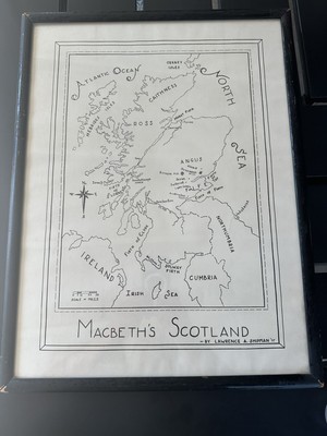 Vintage 1937 Framed Macbeth's Scotland Map - Lawrence A. Shipman | eBay