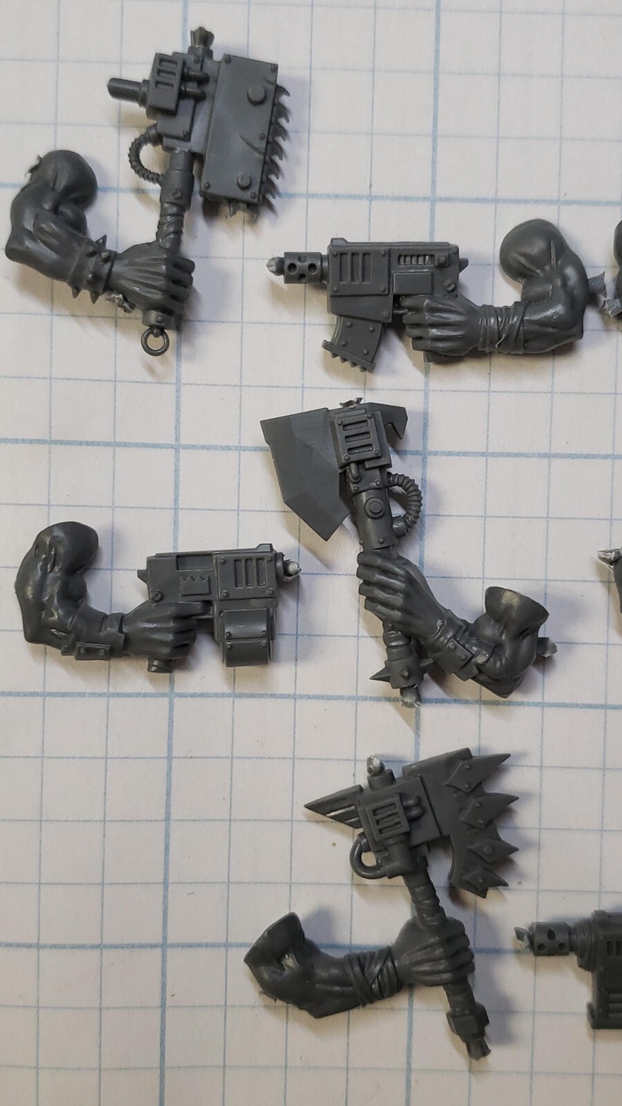 Warhammer 40k Ork Bits Nobz Engraved Slugga & Choppa x5 Set | eBay