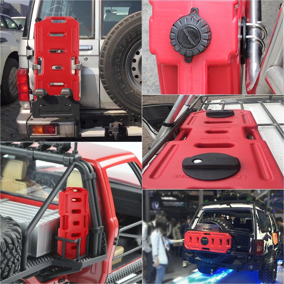 5 Gallon 20L Fuel Tank Pack Gas Spare Container w/Lock Fit For Off Road ...