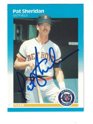 Pat Sheridan AUTOGRAPHED 1987 FLEER BASEBALL CARD SIGNED DETROIT TIGERS ...