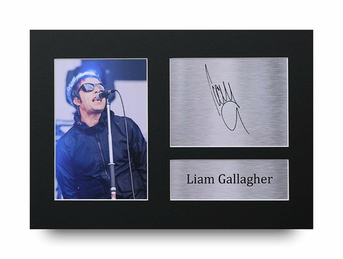 Liam Gallagher Signed Pre Printed Autograph A4 Photo Gift For an Oasis ...