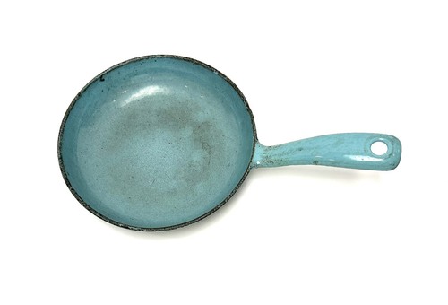 Vintage PRIZER WARE CS 1 Cast Iron Enamel Ware Turquoise Teal 7 ...