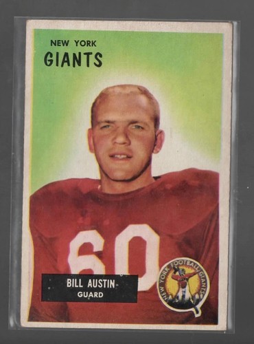 1955 Bowman Bill Austin New York Giants #11 Excellent | eBay
