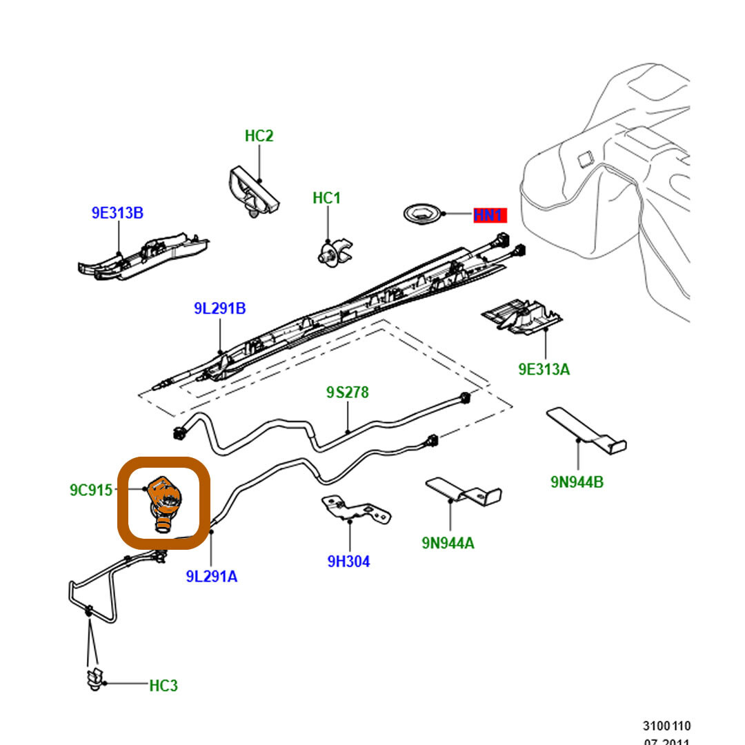 Land Rover LR2 3.2L Fuel Purge Valve LR003489 | Aftermarket Universal ...