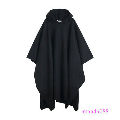 GOTH Men Super Long Trench Coat Oversize Hooded Cape Cloak GOTH Men Super Long Trench Coat Oversize Hooded Cape Cloak