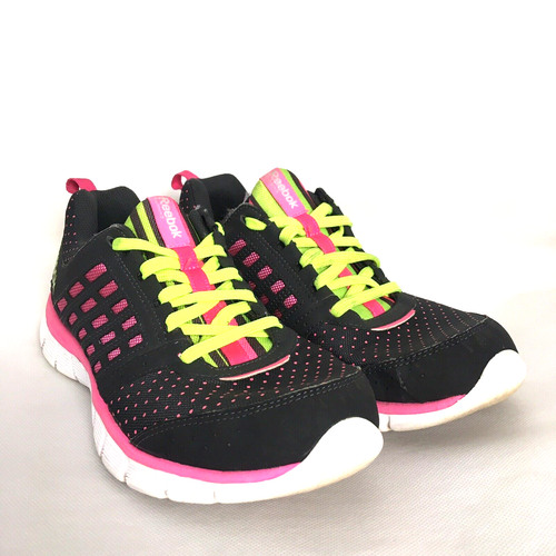 Reebok Dual Compound Shoes Womens Size 8.5 Black Pink Athletic Running ...