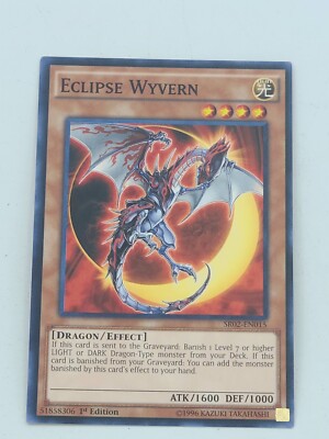 Yugioh Eclipse Wyvern SR02-EN015 Yu Gi Oh First 1st Edition | eBay