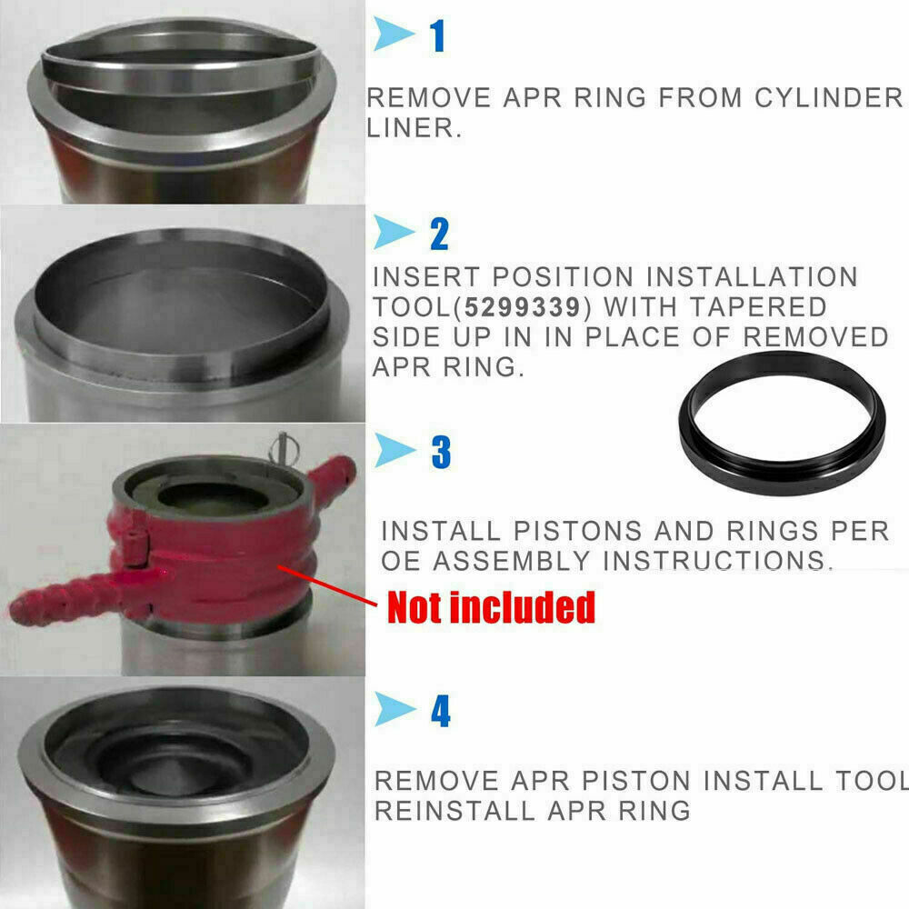 7040 Piston Ring 5.4" Bore Compressor Adapter for Cummins ISX,QSX,CAT ...