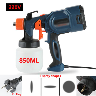 650W 220V Electric Spray Gun Paint Sprayer Painter 850ML Handheld ...