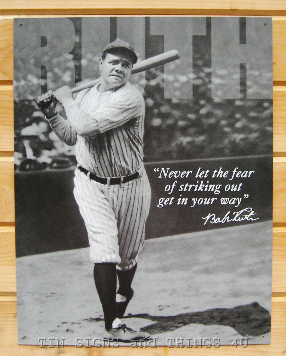 1920s Babe Ruth Quotes Vintage Babe Ruth 16x20 Unframed Poster