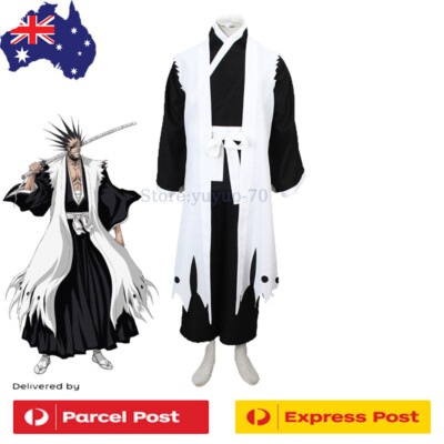 BLEACH Zaraki Kenpachi Cosplay Costume Kimono Robe Halloween Outfits | eBay