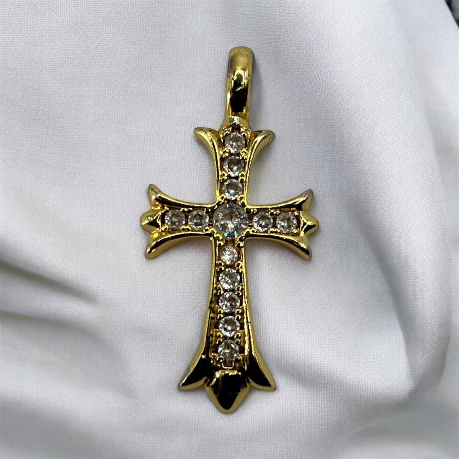 Chrome Hearts- Large Cross Signed 22K-Y2K with Crysta… - Gem