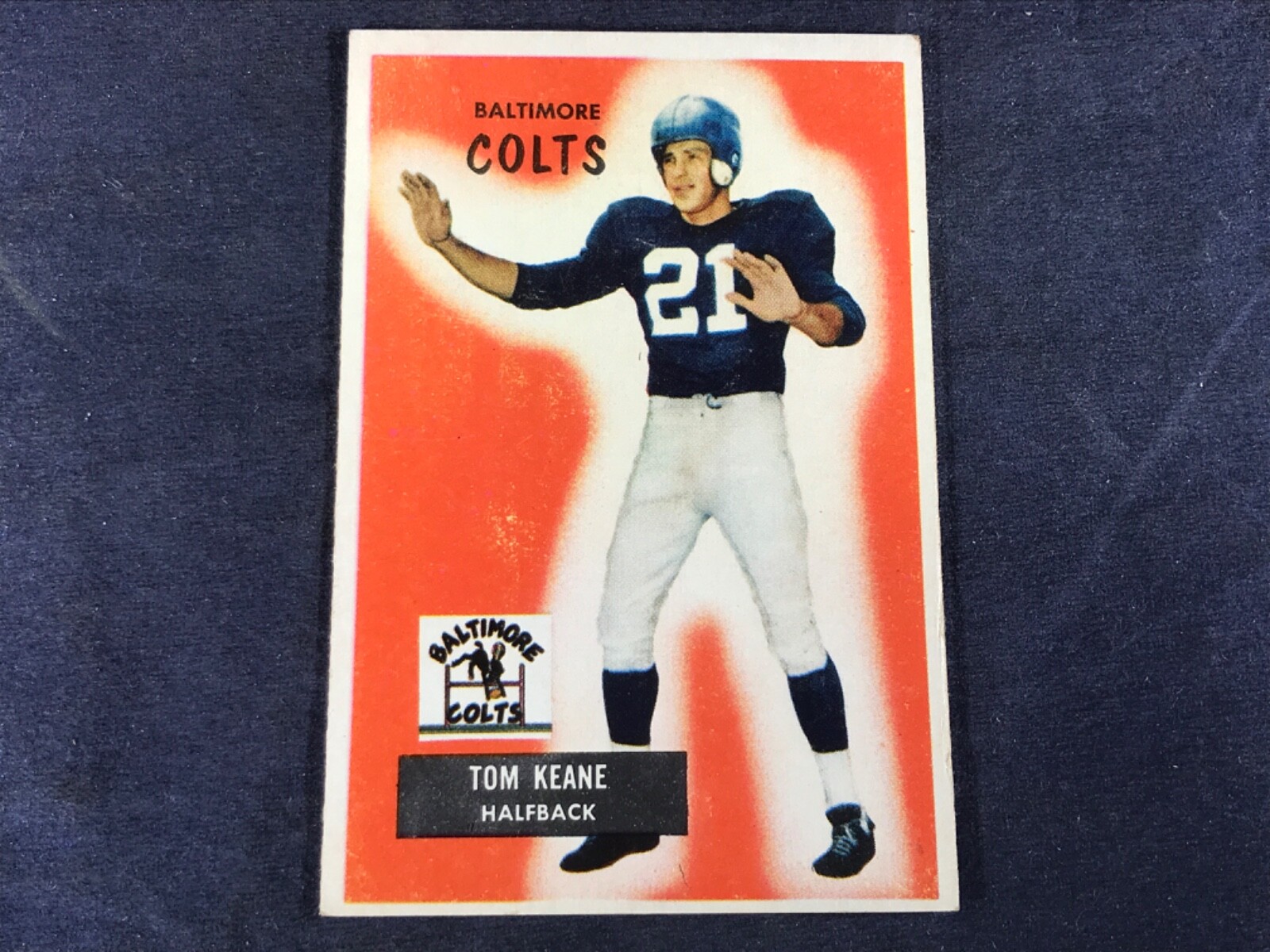 M4-72 FOOTBALL CARD - TOM KEANE BALTIMORE COLTS - 1955 BOWMAN CARD #30 ...