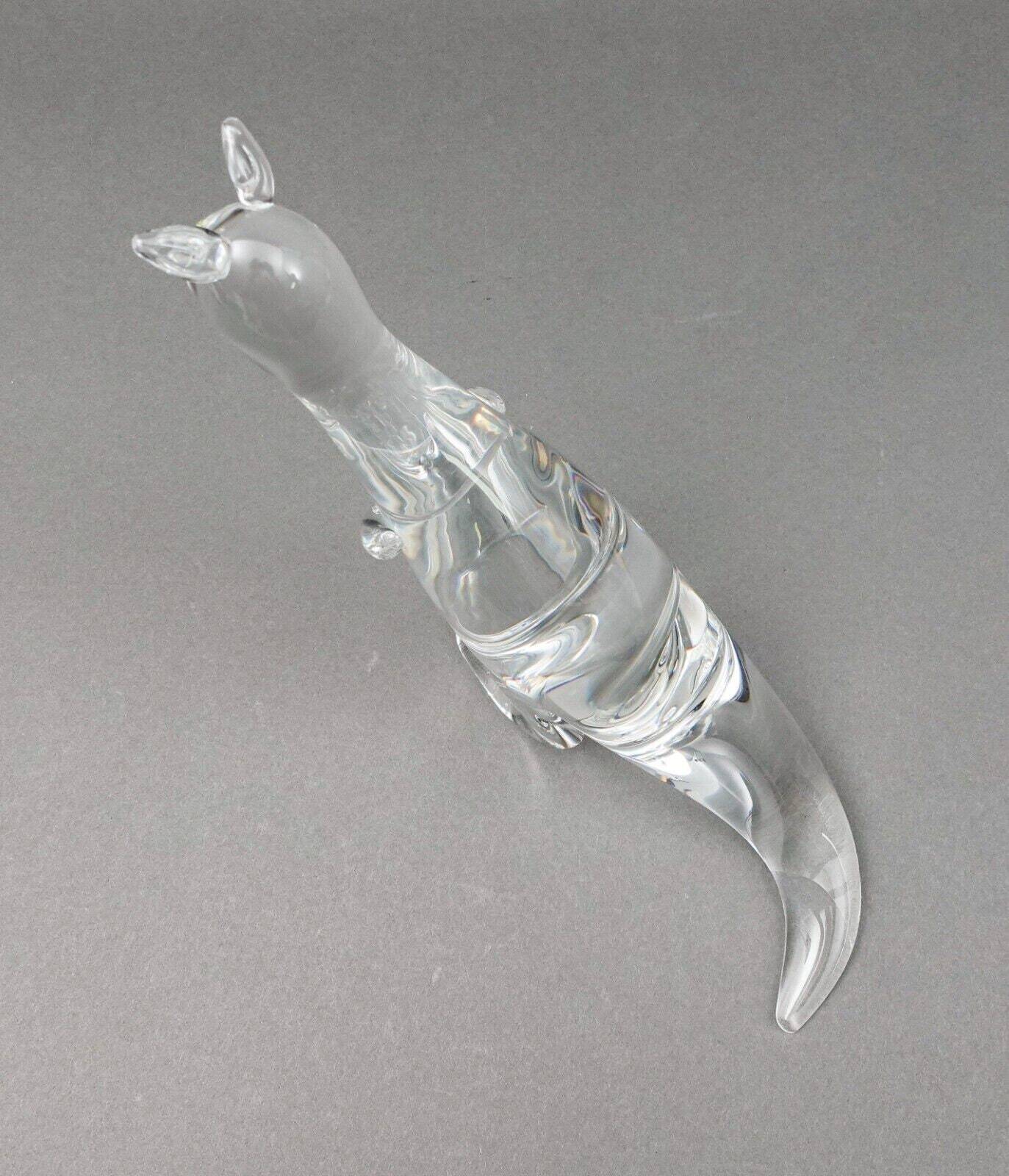 Steuben Taf Lebel Schaefer Signed Crystal Kangaroo 1999 Sculpture 9 7/8 ...