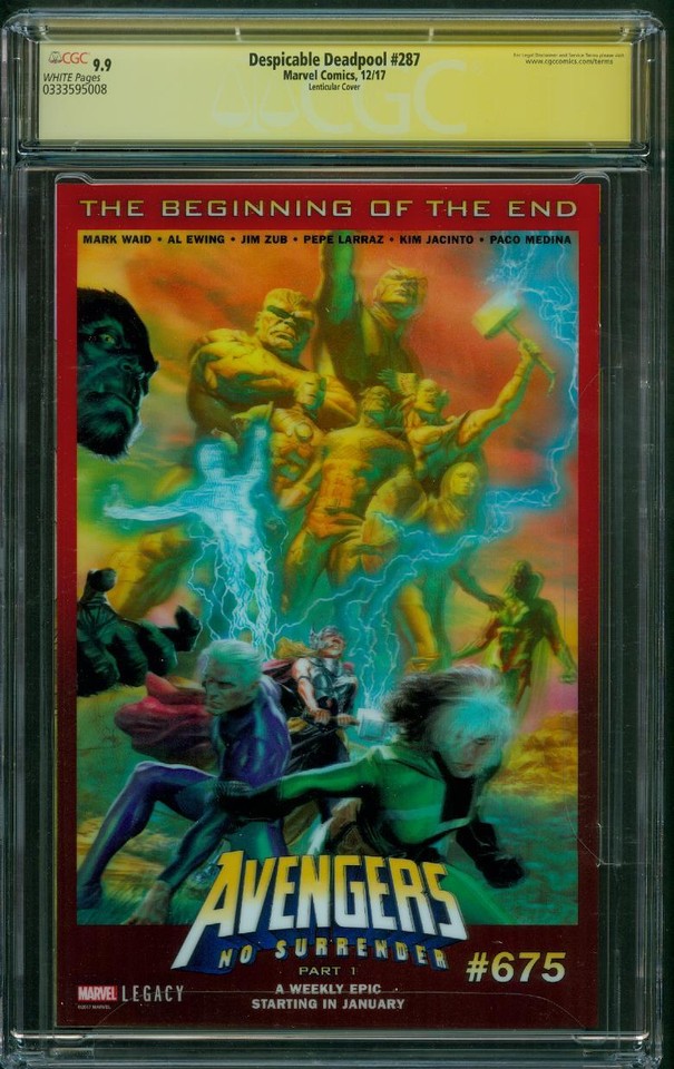 Deadpool 287 CGC 2XSS 9.9 Stan Lee Romita Spider Man 129 Homage Variant ...