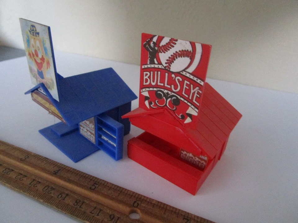 Vintage Built HO 1/87 Scale Carnival Fair Game Booths Lot For Train ...