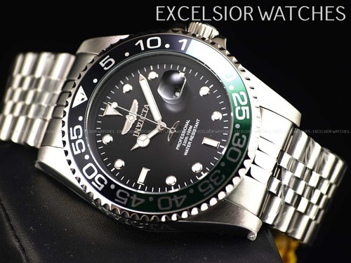 New Invicta 47mm GRAND PRO DIVER Quartz Black Dial Silver Tone SS Watch ...